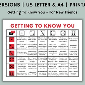 Icebreaker Game | Table Talk Dice | Roll and Tell | Getting to Know You ...