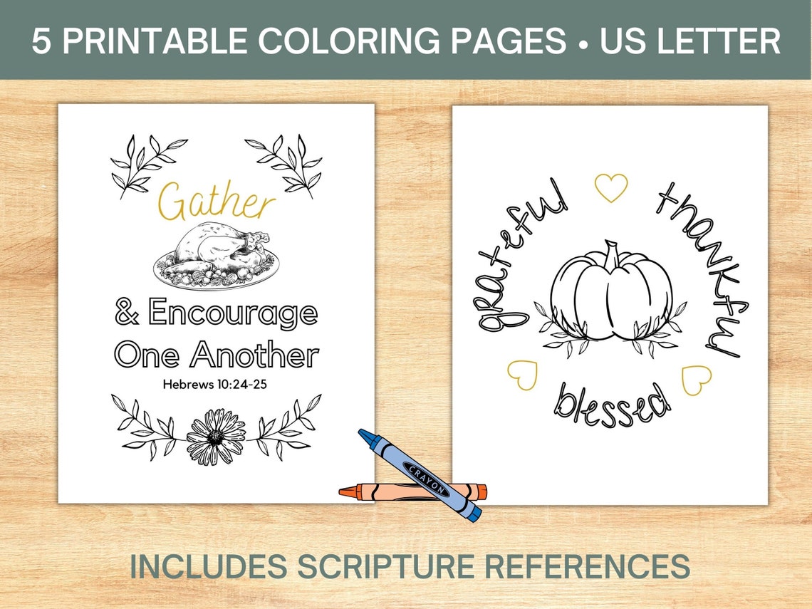 Bible Verse Coloring Page for Thanksgiving or Fall Activity Printable ...