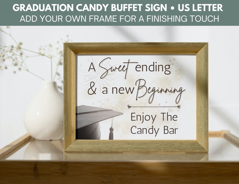 Graduation Candy Bar Sign & Labels Printable Graduation - Etsy