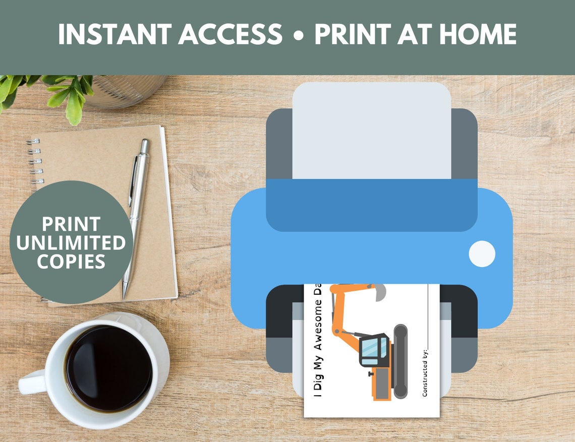 Father's Day Handprint Art Printable Dad's Birthday - Etsy