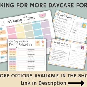 Editable Daycare Note | Canva Template | Printable Daycare Quick Note ...