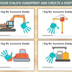 Father's Day Handprint Art Printable | Dad's Birthday Gift or Father's ...