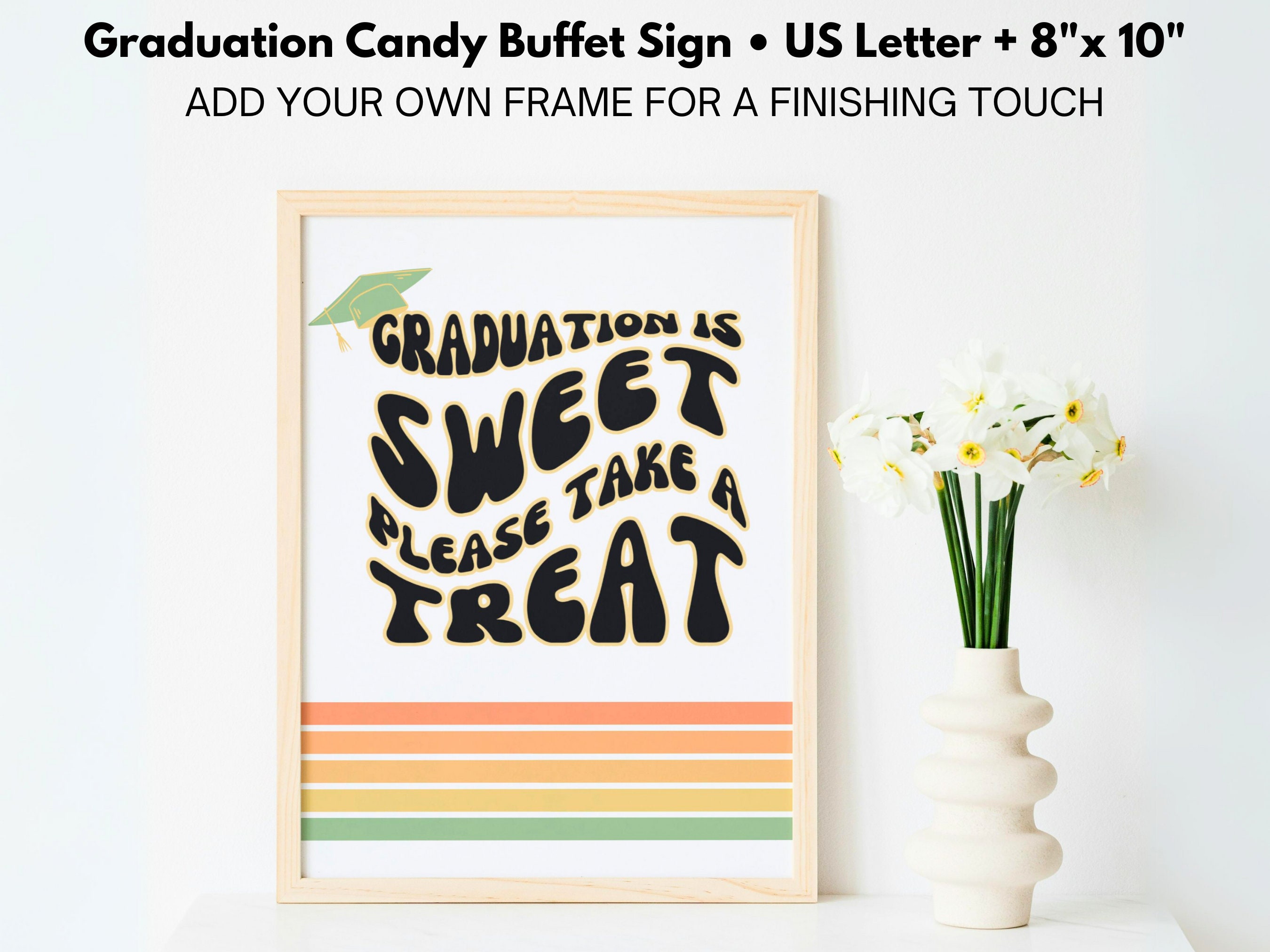 Graduation Candy Bar Sign & Labels Printable Graduation Candy Buffet ...