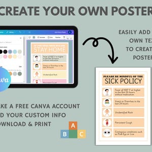 Daycare Sick Policy Flyer | Childcare Sickness Poster | Illness ...