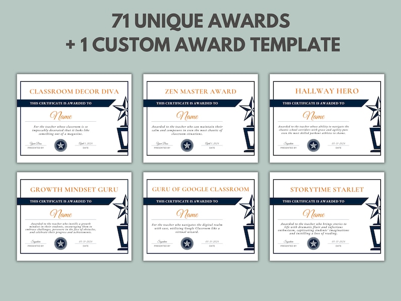 Funny Teacher Appreciation Award Certificate | Custom Staff ...