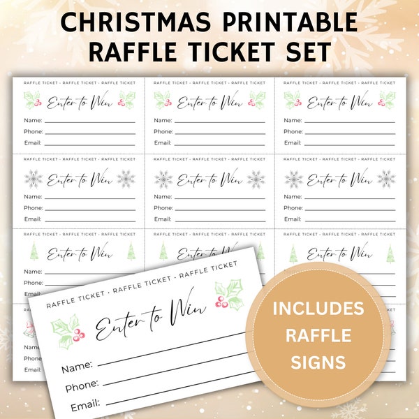 Enter to Win Raffle Sign - Etsy