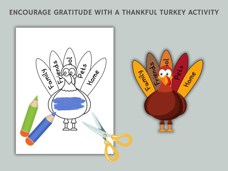 Disguise A Turkey Printable Thankful Turkey or Build a Turkey Activity ...