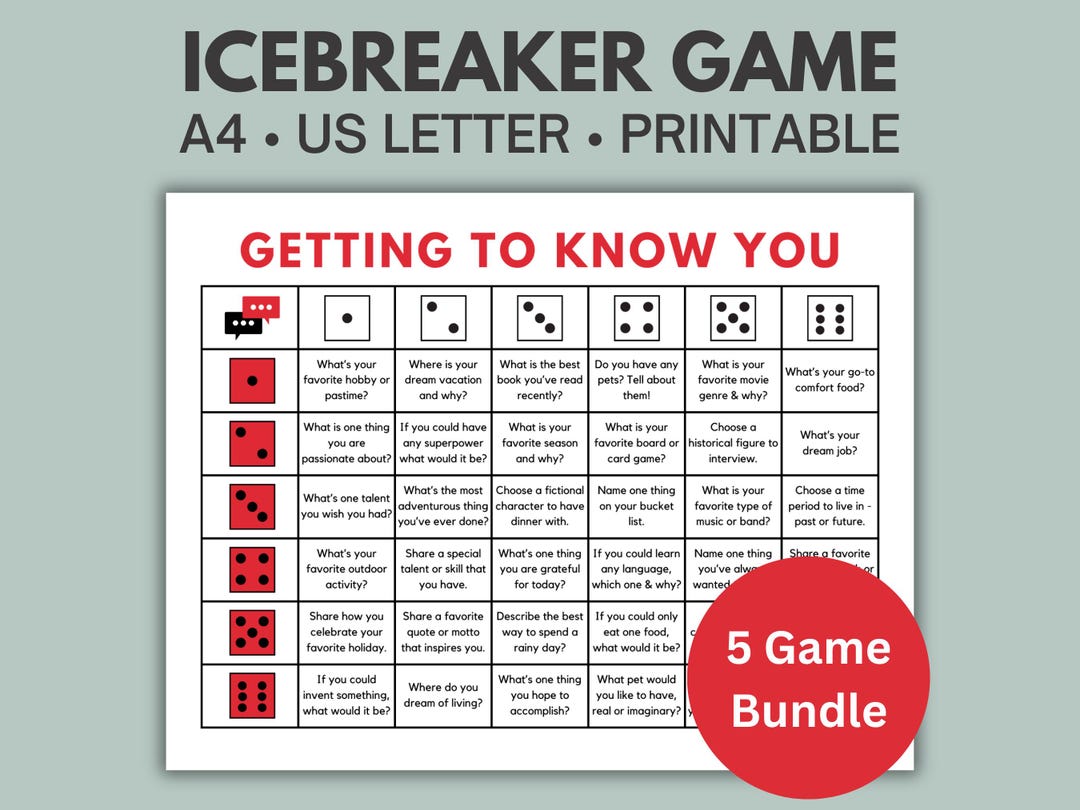 Icebreaker Game | Table Talk Dice | Roll and Tell | Getting to Know You ...