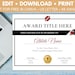 Editable Football Award Certificates | Canva Template | Printable End ...