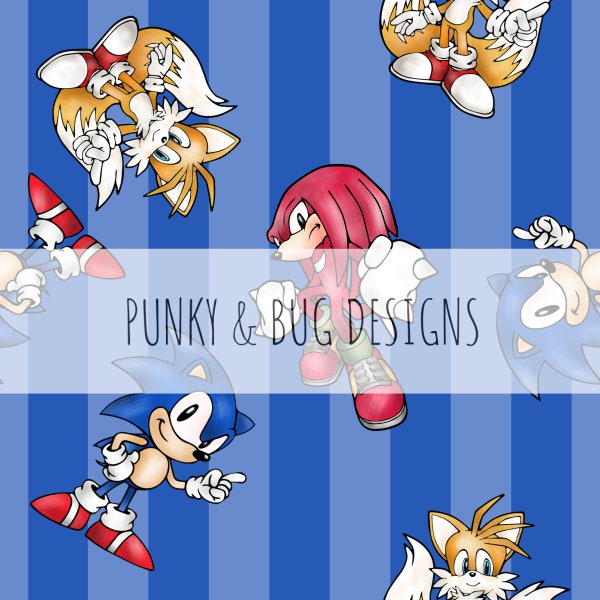 Sonic the Hedgehog Seamless - Etsy