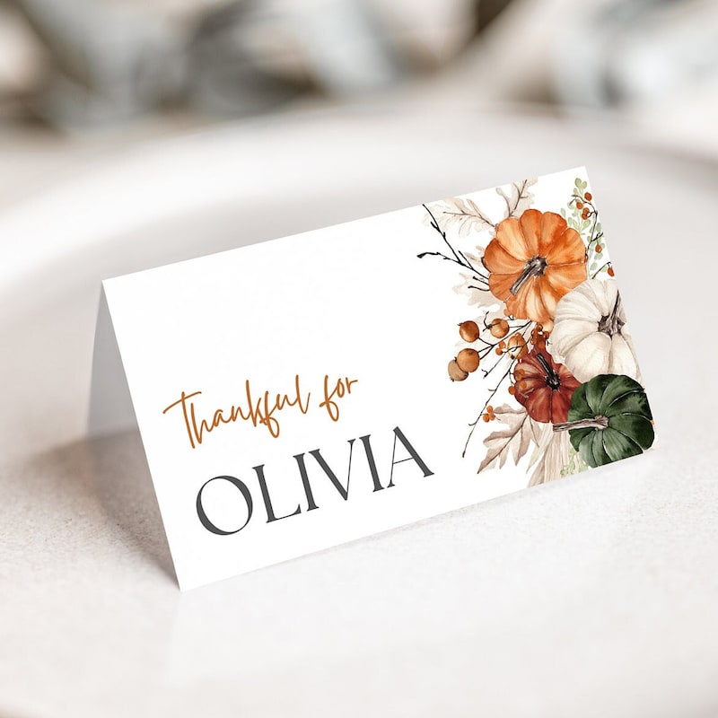 Thanksgiving Place Cards - Etsy