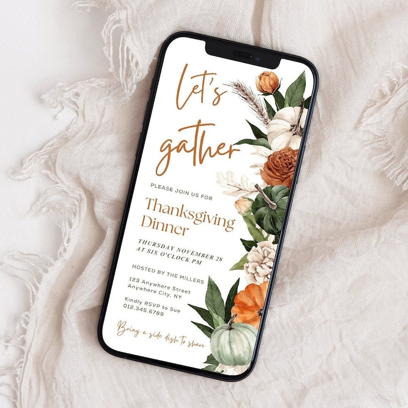 Autumn Potluck Invitation - Etsy