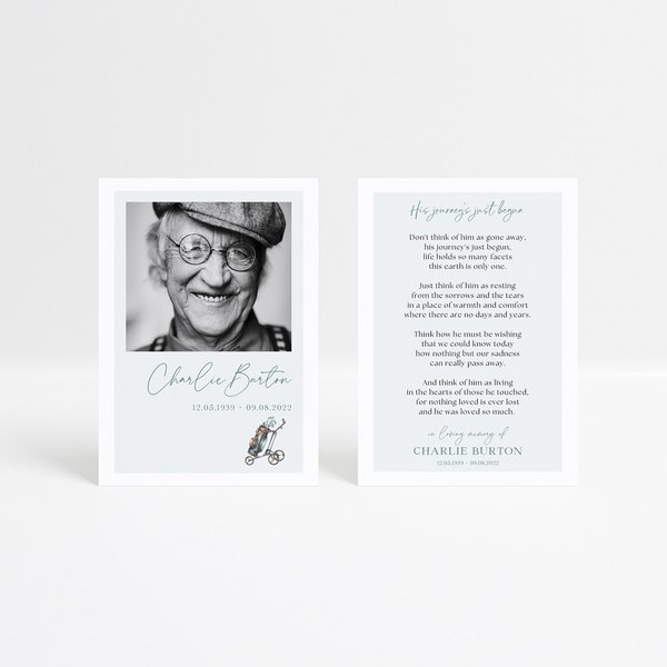Funeral Poem Journey Just Begun - Etsy Funeral Poem Journey Just Begun - Etsy