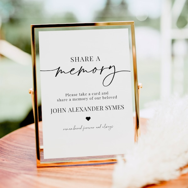 Funeral Memory Share - Etsy