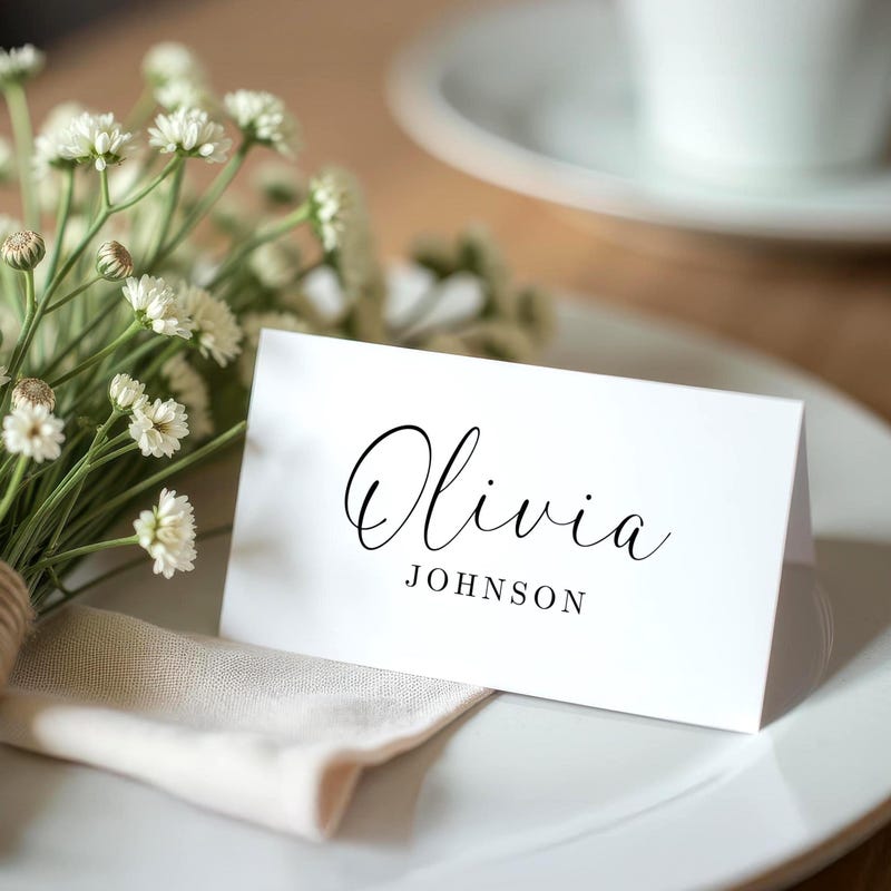 Foldable Table Name Card - Etsy