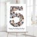 Number 5 Birthday Photo Collage TEMPLATE, Personalized 5th Birthday ...