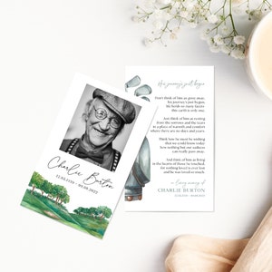 Golf Memorial Card Template, His Journey's Just Begun Poem Prayer Card ...