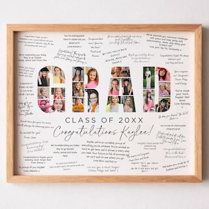 Graduation Collage Poster TEMPLATE With Space for Messages, Photo ...