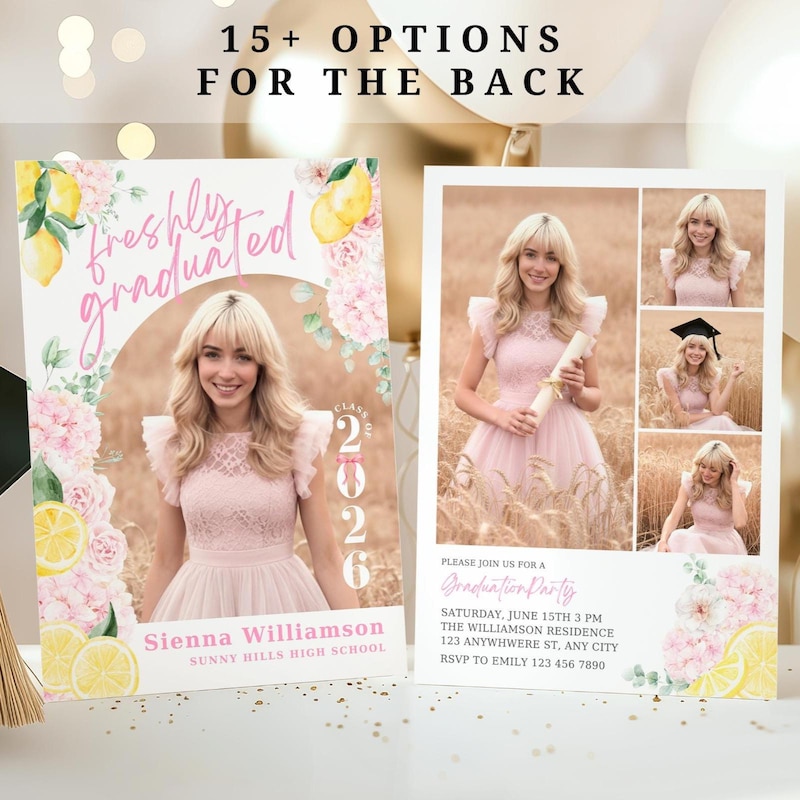 Freshly Graduated Invites - Etsy