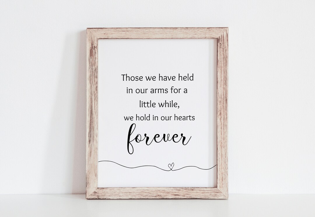 Stillborn Memorial Poem Ready to Print, Celebration of Life Table Sign ...