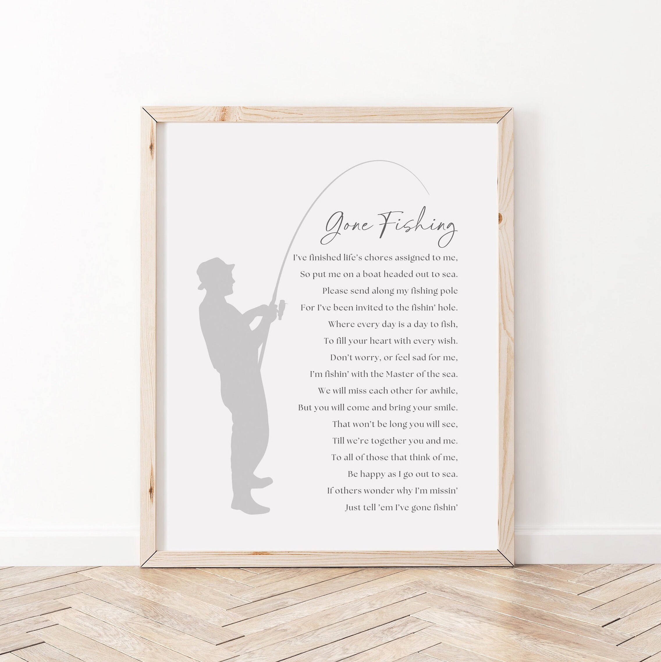 Gone Fishing Poem Ready to Print Celebration of Life Poem for - Etsy Canada