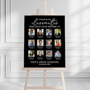 Customizable Class Reunion Memorial Poster Template to Honor Deceased ...