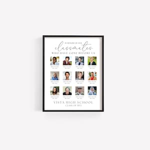 Customizable Class Reunion Memorial Poster Template to Honor Deceased ...