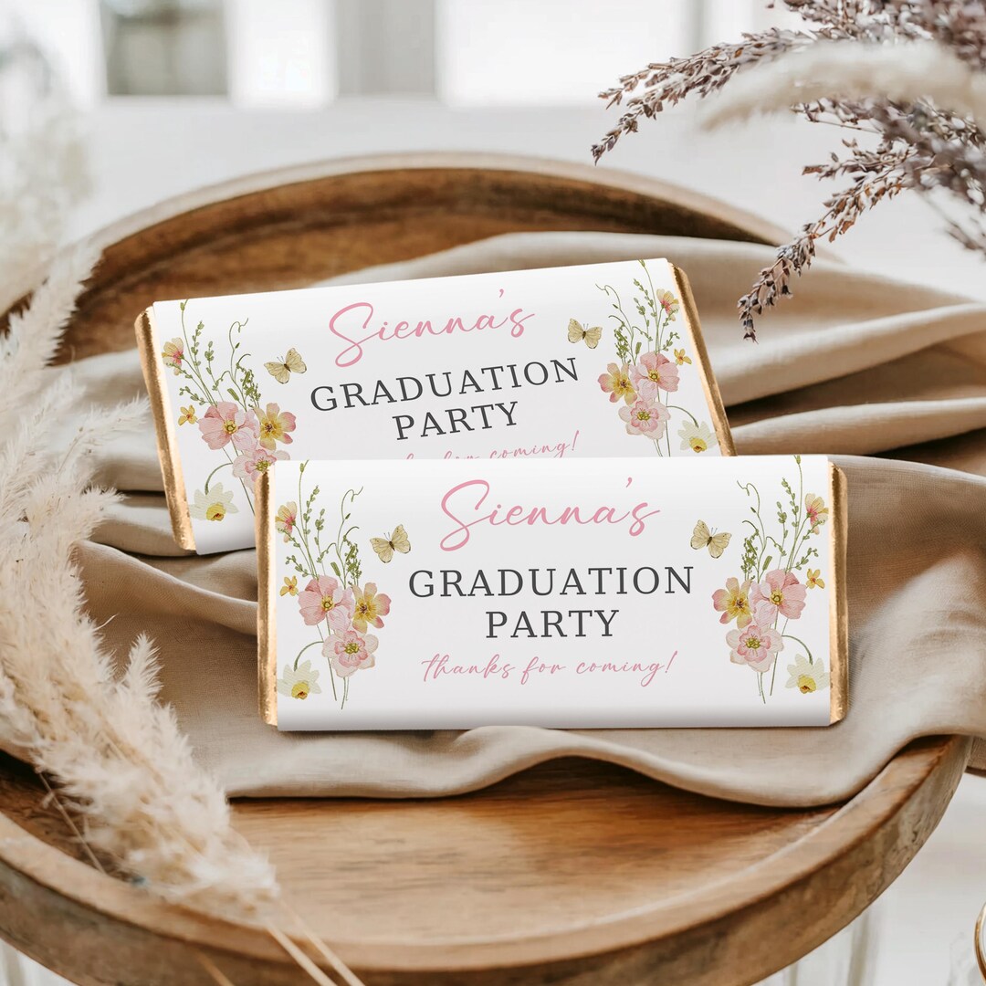 Graduation Candy Bar Wrappers, Chocolate Bar Graduate Party Favors ...