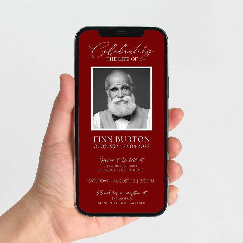 Maroon Funeral Obituary - Etsy