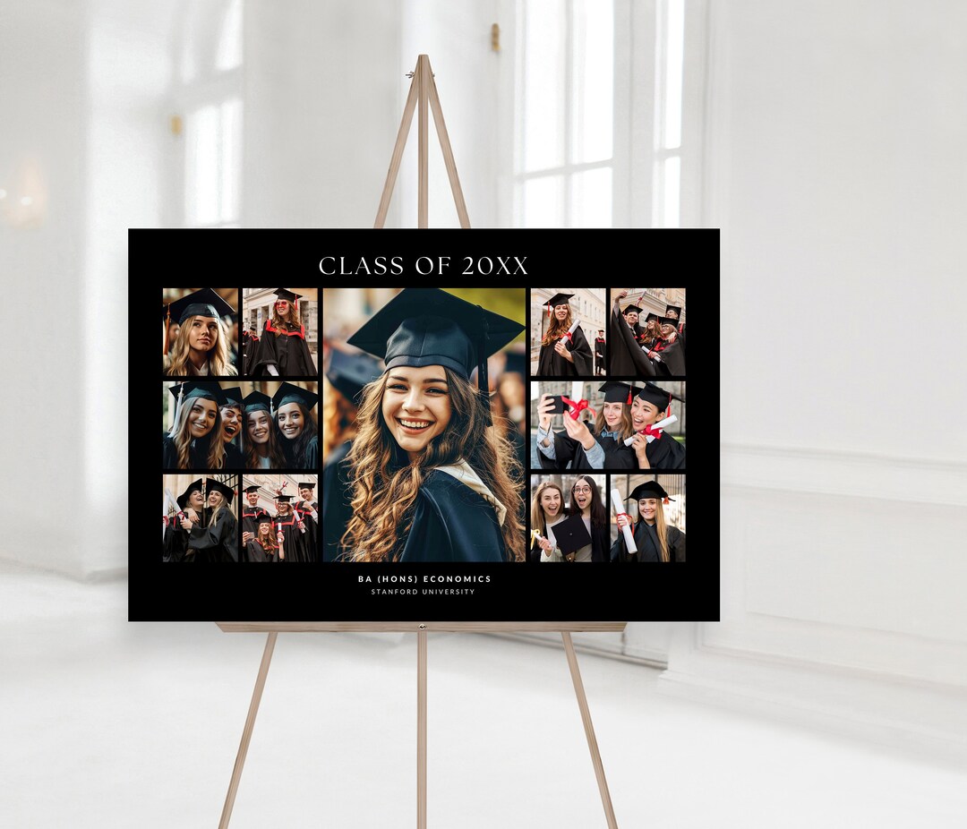 Horizontal Graduation Photo Collage TEMPLATE Class of 2024 ...