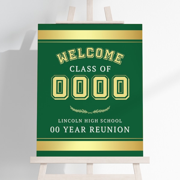Green and Gold Class Reunion Decor - Etsy