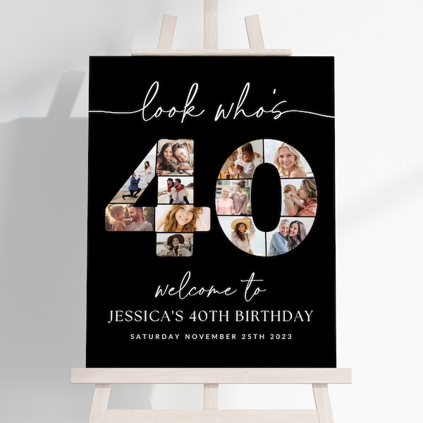 40th Poster Template - Etsy