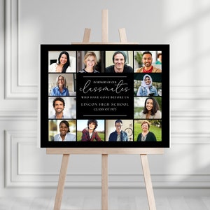 Horizontal Class Reunion Memorial Poster Template to Honor Deceased ...