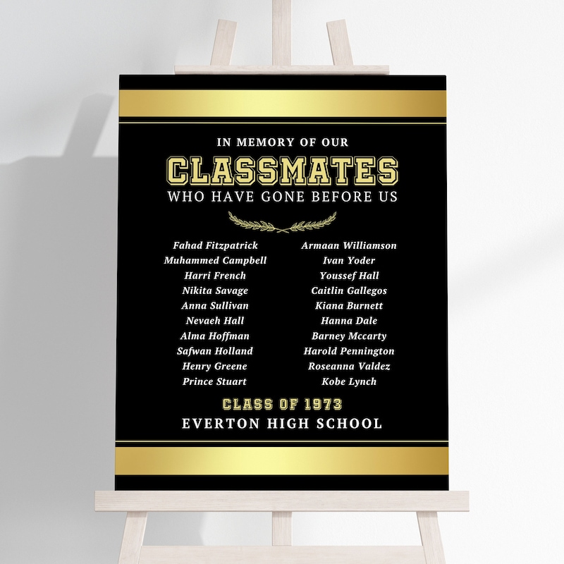 Classmate Memorial - Etsy