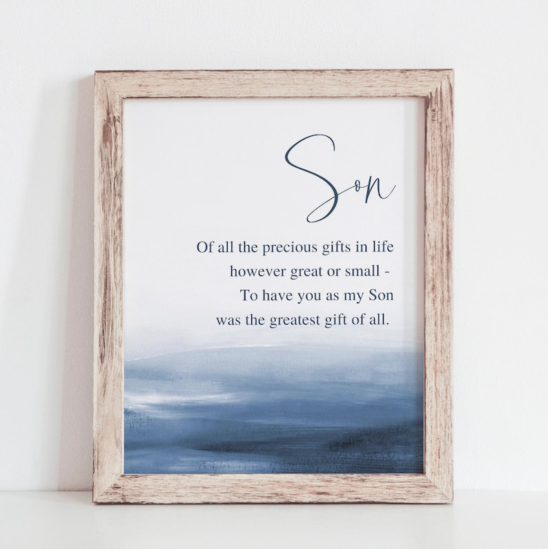 Memorial Poem for Son Ready to Print Tribute Poem to Son - Etsy UK