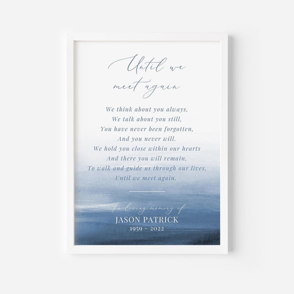 Memorial Poem - Etsy UK
