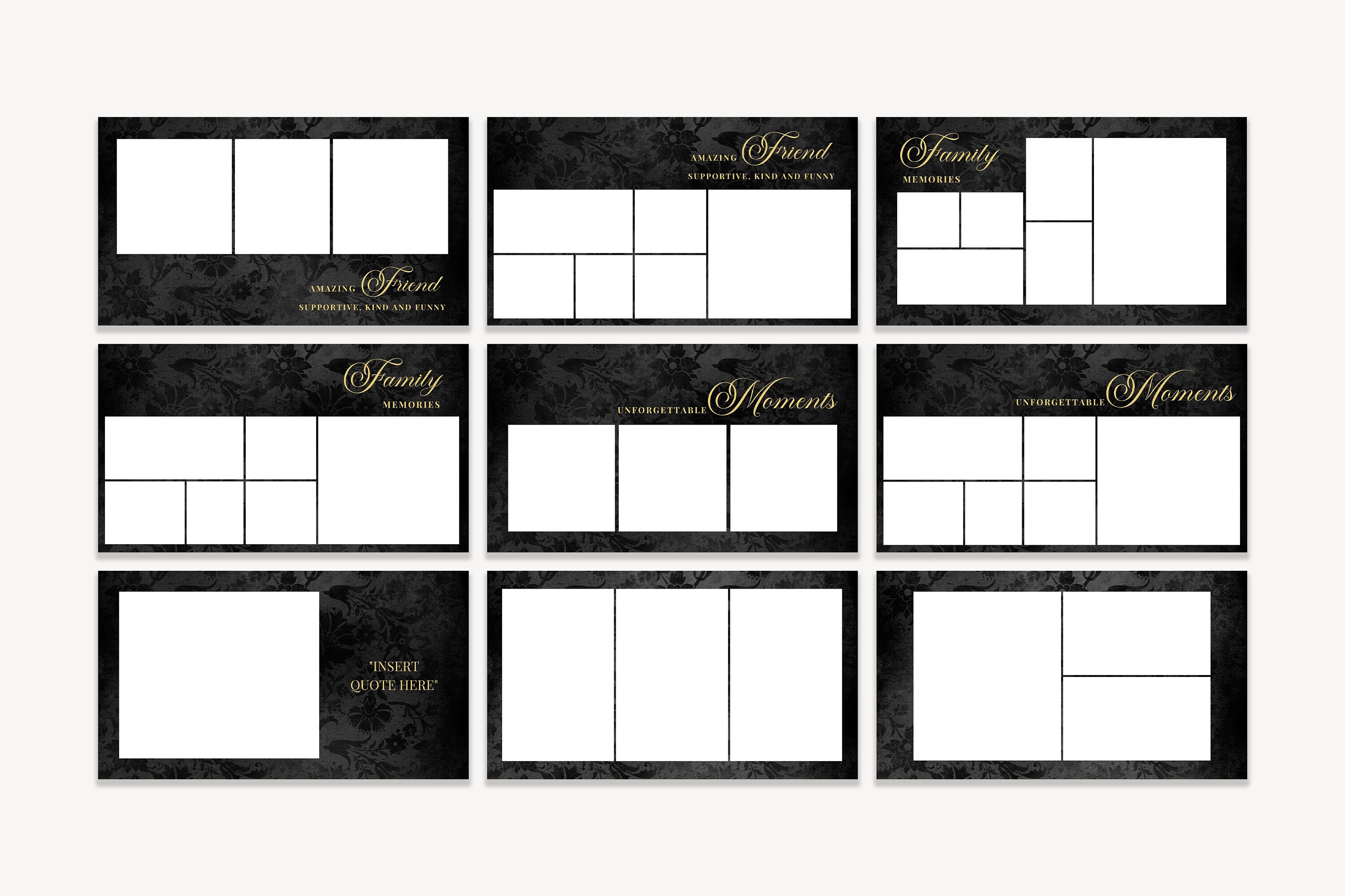 Black and Gold Funeral Slideshow TEMPLATE Celebration of Life - Etsy