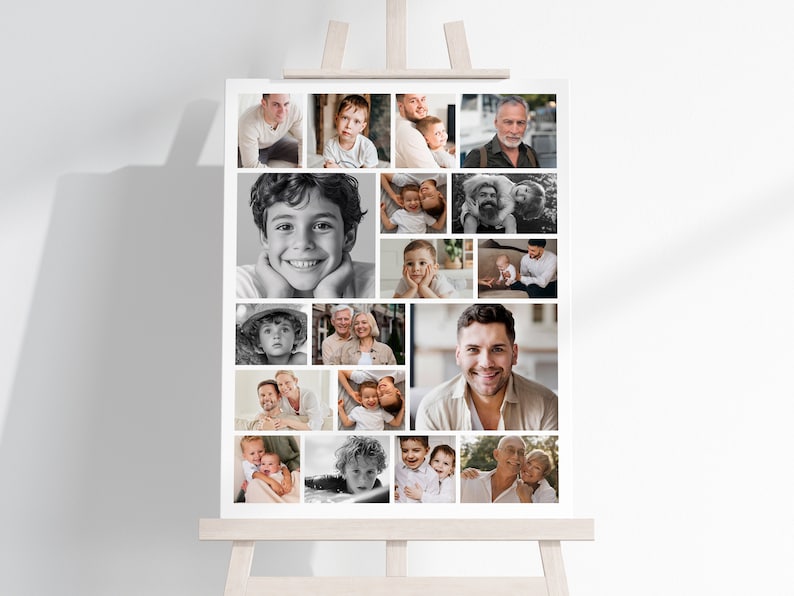 90th Birthday Photo Collage Template: Customizable Party Decor (digital ...