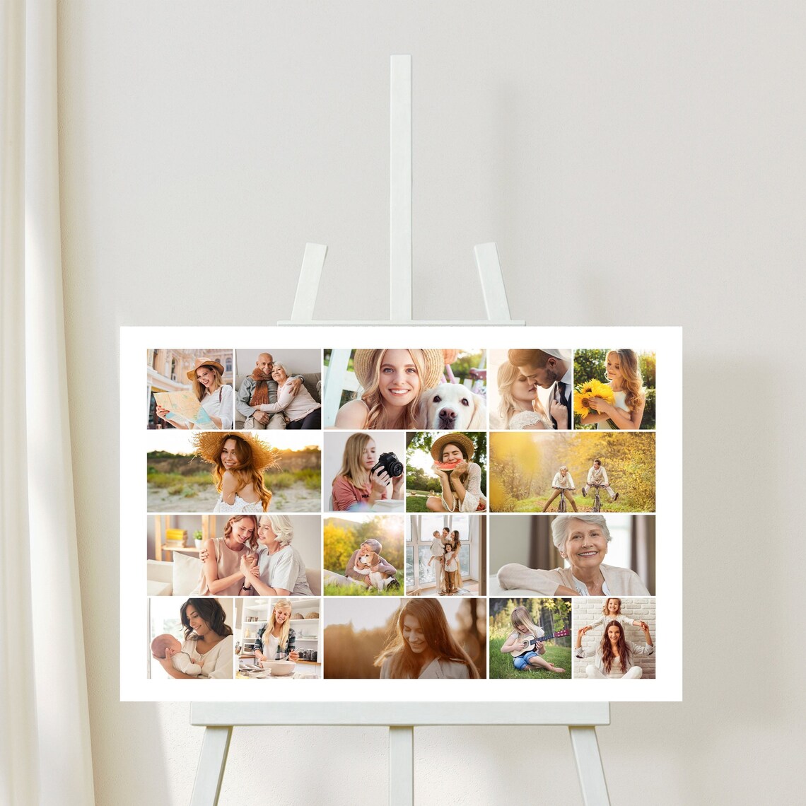 Horizontal Photo Collage Sign TEMPLATE Celebration of Life - Etsy