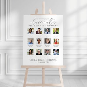 Customizable Class Reunion Memorial Poster Template to Honor Deceased ...