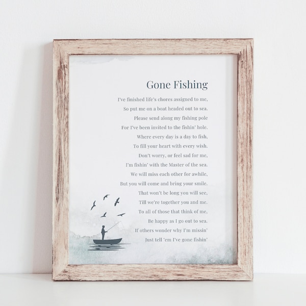 Fishing Poem for Father - Etsy