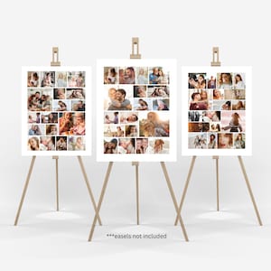 Photo Collage TEMPLATE, Photo Display Poster, Memory Board, Editable ...