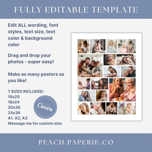 60th Birthday Photo Collage Poster Bundle TEMPLATE, Look Who's 60 ...