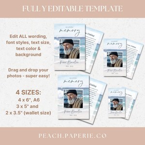 Fishing Memorial Card Template for Male Gone Fishing Poem - Etsy