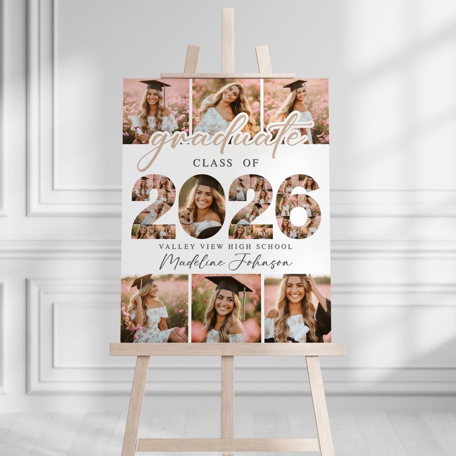 2026 Graduation Photo Collage Poster, Grad Party Welcome Sign: Canva ...