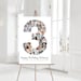 Number 3 Birthday Photo Collage TEMPLATE, Personalized 3rd Birthday ...
