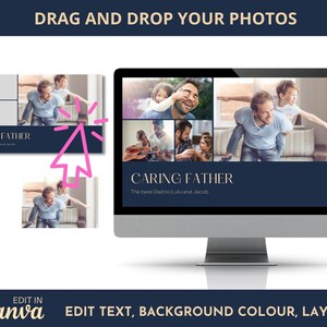 Navy Funeral Photo Slideshow Template for Male, Blue Memorial Video ...