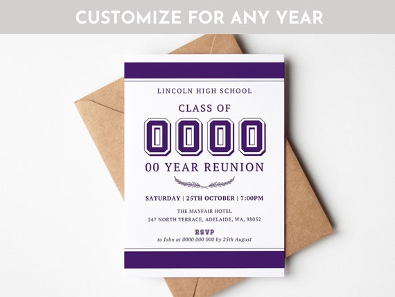 High School Reunion Templates Class Reunion Invitation Template, High