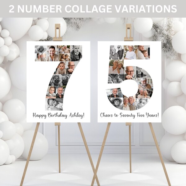 Personalized 75th Welcome Sign - Etsy