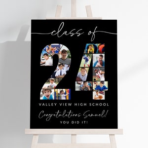 Graduation Photo Collage Class of 2024 TEMPLATE Set, Graduation Party ...